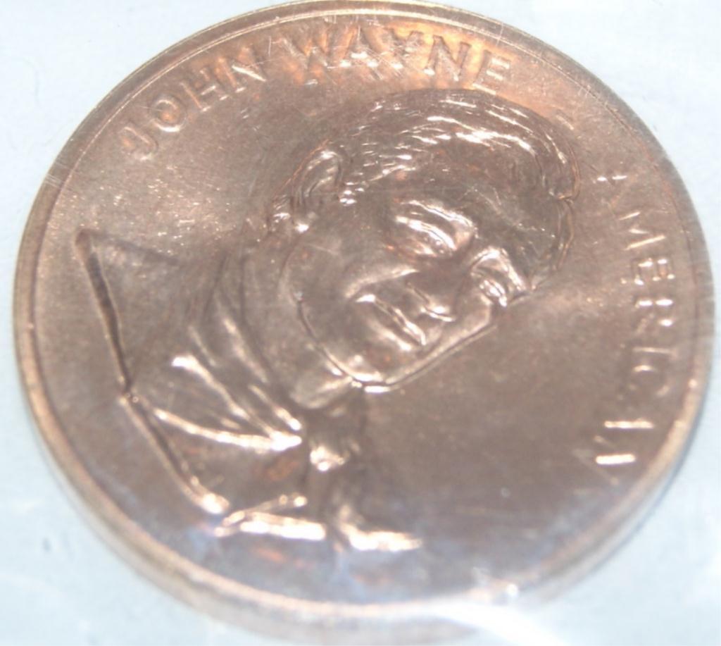 John Wayne American Legend Copper Coin Medallion