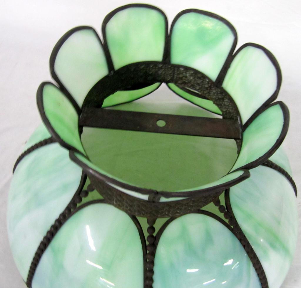 Tiffany Style Lamp Shade Green Slag Glass Tulip