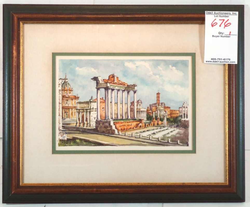 Roman Ruins, Italy; Artist: Bollazzi