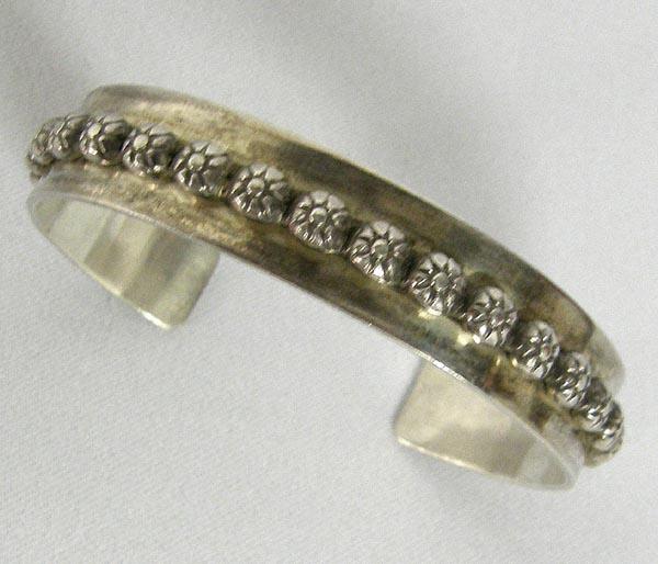 Navajo Sterling Silver Bracelet w/Hallmark JL