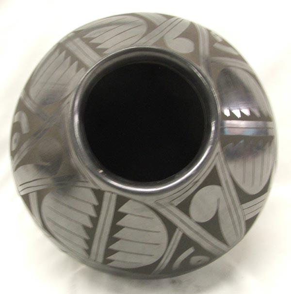 Mata Ortiz Black on Black Pottery by Mario Olivas