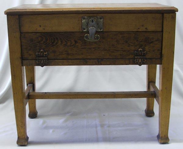 Antique Wood Piano Bench W/Sheet Music Drawer