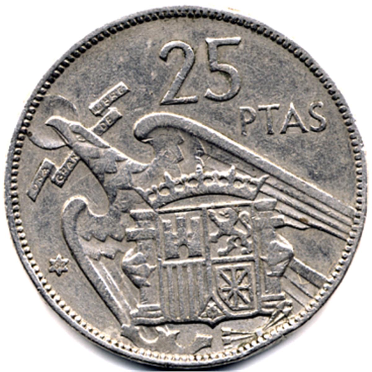 1957-61-spain-25-ptas-lightly-circ
