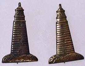 SCARCE US LIGHTHOUSE SERVICE PINBACK COLLAR INSIGN