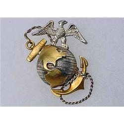 WW1 USMC MARINE CORPS OFFICER'S COLLAR INSIGNIA