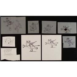 Original Art Drawings Ed Margolis Crown on Wheels COW