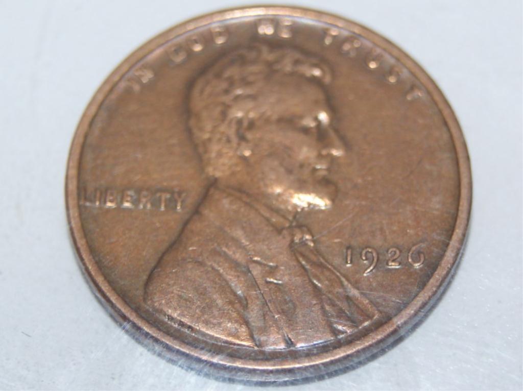 AU, XF 1926 Lincoln Wheat Penny