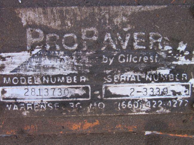 2002 Gilcrest 813 RT Pro Paver Power Paver