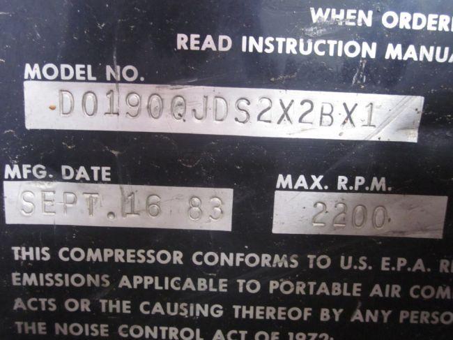 Gardner Denver D190 Towable Air Compressor