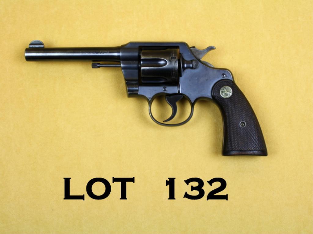 Colt Official Police DA revolver, .38 cal., 5” barrel, blue finish ...