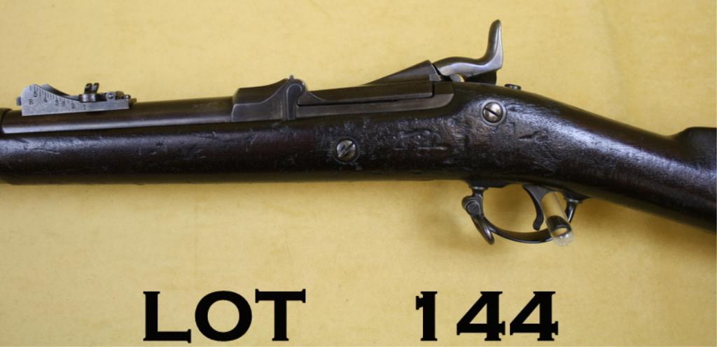 U.S. Springfield Trapdoor rifle, 45 cal., 32-1/2” barrel, brown finish ...