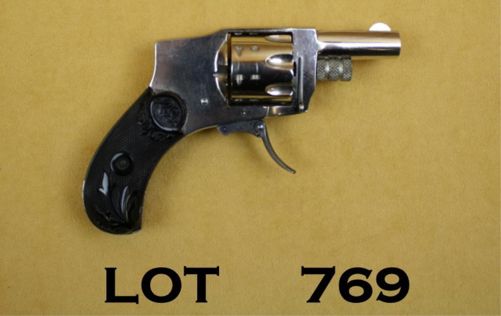 Sedgley baby hammerless, .22 caliber, 8-shot revolver. Nickel plated ...