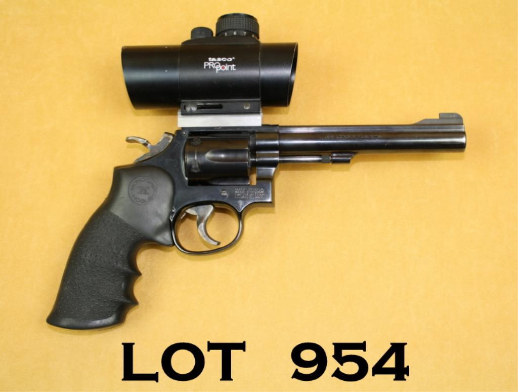 Smith & Wesson Model 17-6 DA revolver, .22LR cal., 6” barrel, blue ...