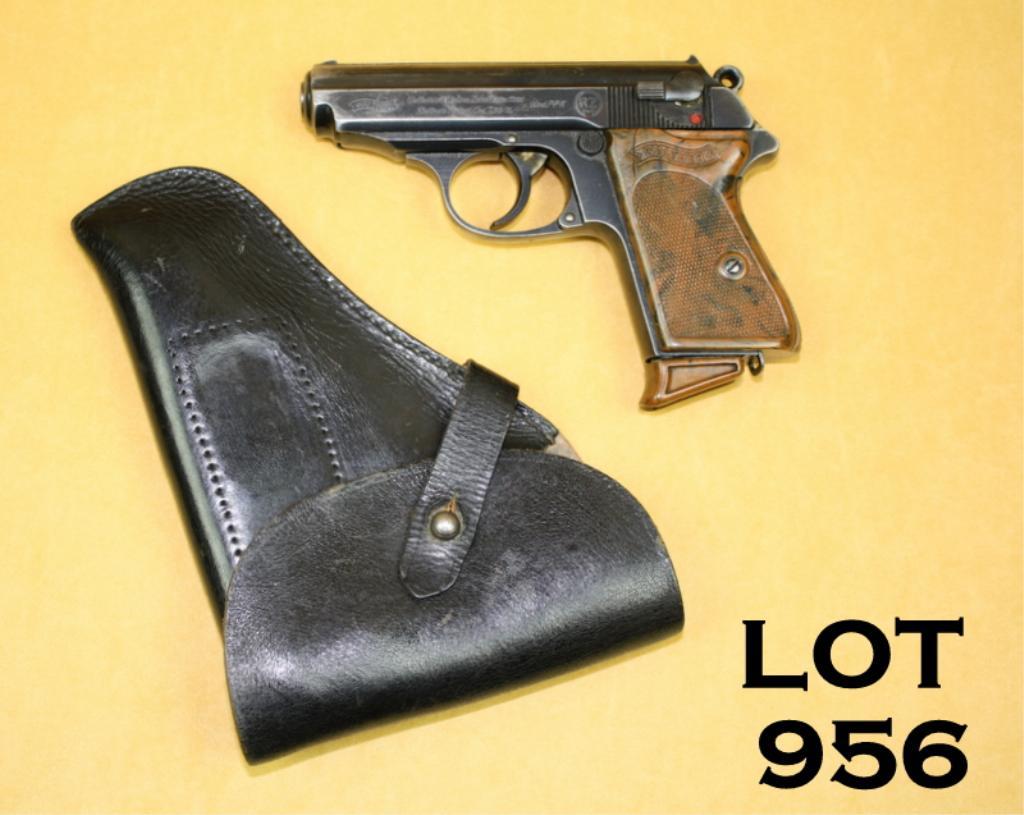 Walther PPK Model semi-auto pistol, 7.65mm cal., 3-1/4” barrel ...