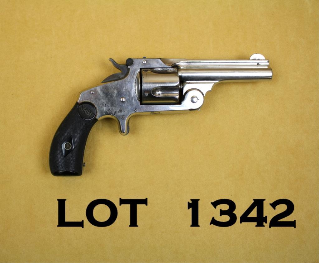 Smith & Wesson 2nd model .38 caliber single action revolver, nickel ...