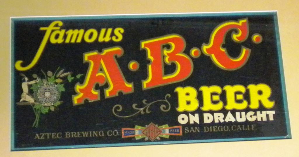 ABC Beer - Aztec Brewing Co. Sign - San Diego