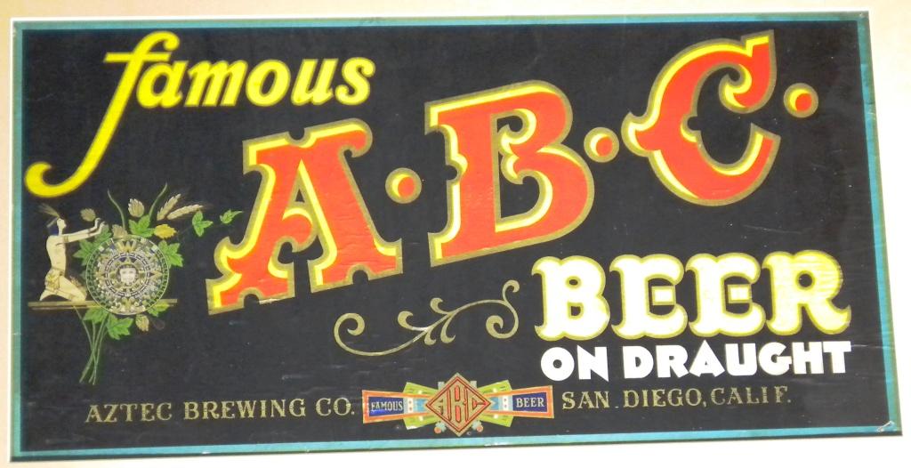 ABC Beer - Aztec Brewing Co. Sign - San Diego