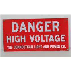 Connecticut Light & Power Porcelain Sign