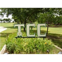 WHITE METAL TCC SIGN