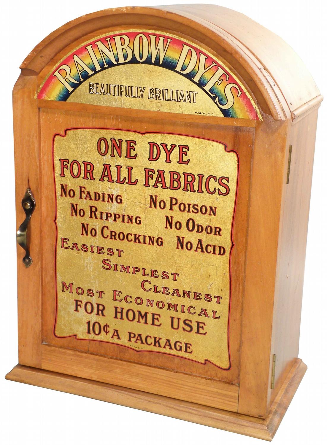 Extremely Rare Rainbow Dyes Wood Dye Cabinet