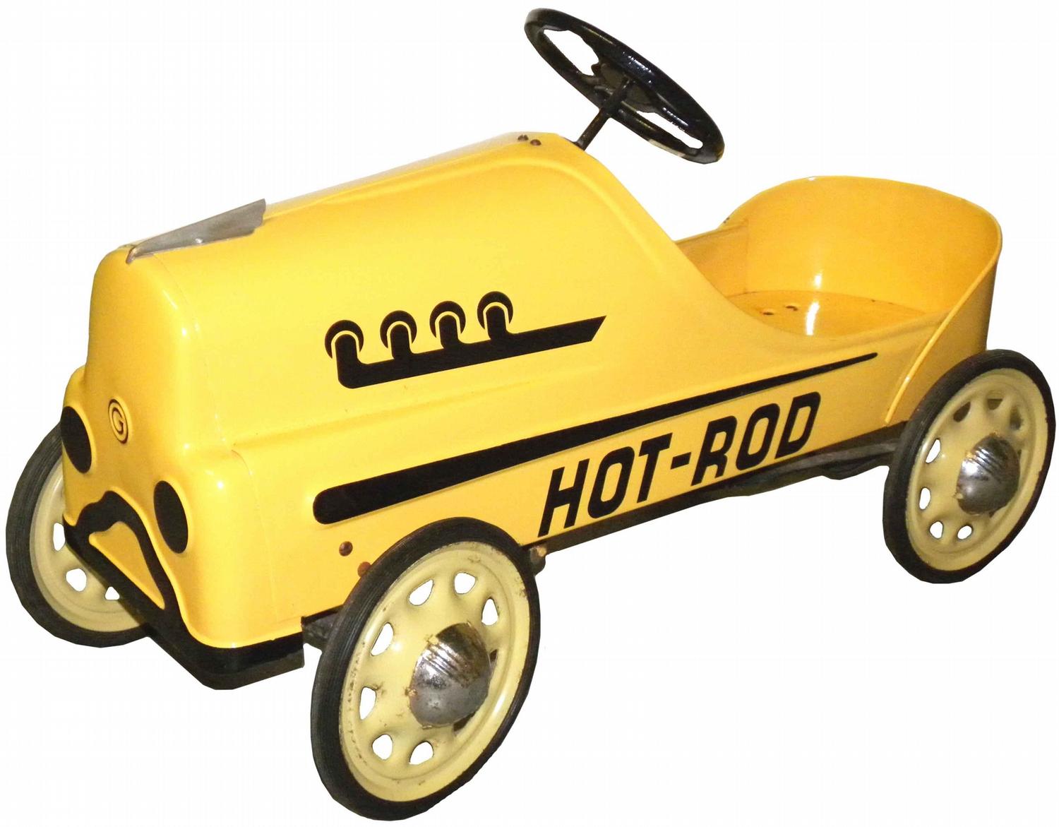 Yellow "Hot Rod" Pedal Car