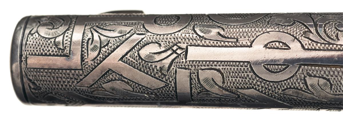 Cole Agee Signed Cattle Brand Engraved Gold And Silver Plated Colt