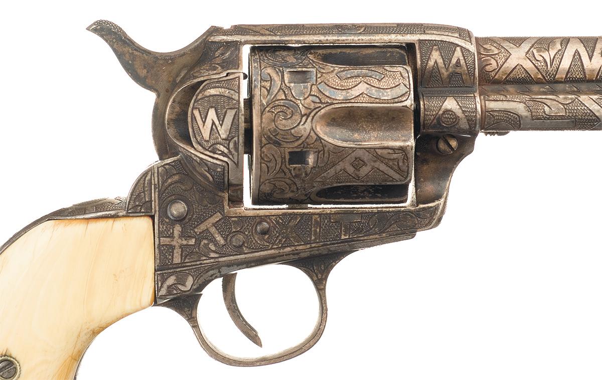 Cattle Brand Engraved Colt Single Action Army Revolver By Cole Agee