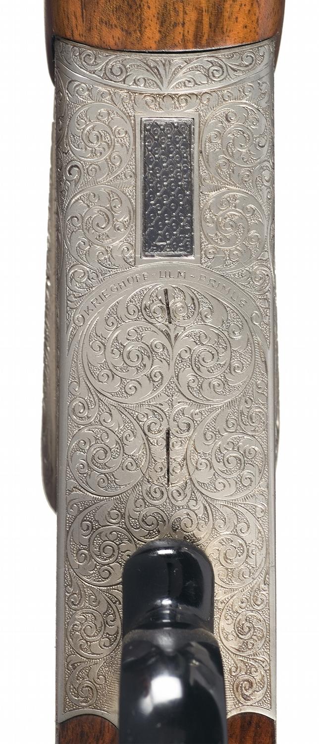 Engraved Krieghoff Luxus Over Under Double Barrel Rifle