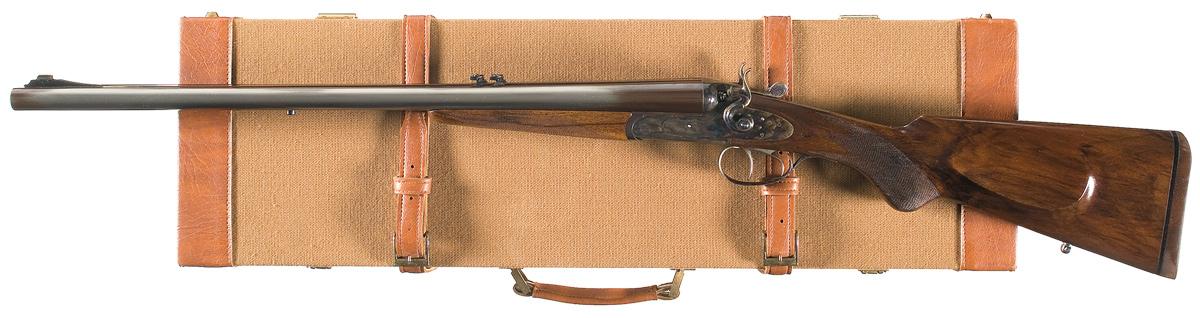Cased Trail Guns Armory Kodiak Double Barrel Hammer Rifle