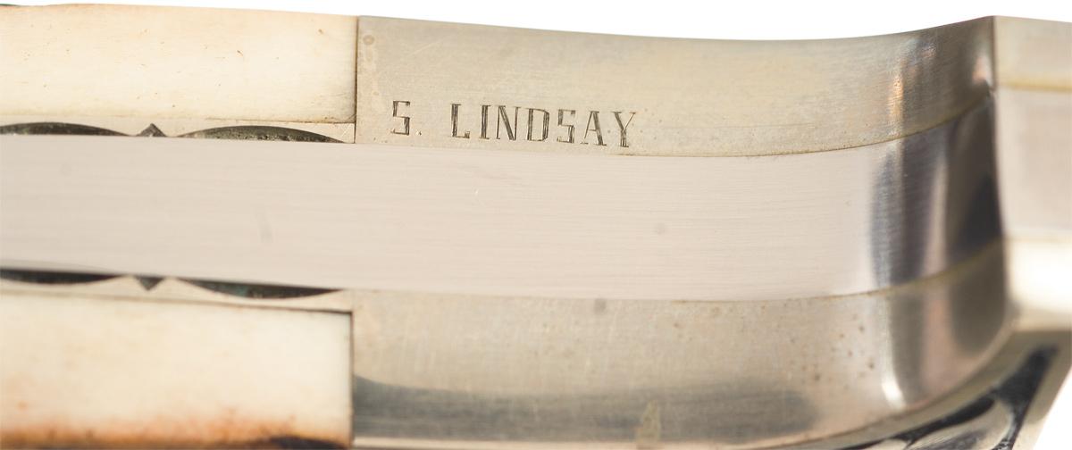 Jim Hardenbrook Knife with Steve Lindsay Engraving and Stag Scales