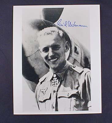 WW2 GERMAN NAZI LUFTWAFFE ACE HARTMANN AUTOGRAPHED