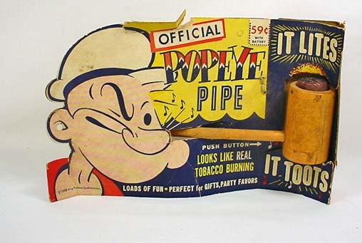 1958 OFFICIAL POPEYE PIPE IN ORIG. PACKAGE