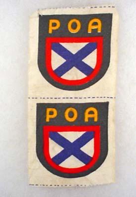 LOT OF 2 WW2 GERMAN POA FOREIGN VOLUNTEER PATCHES