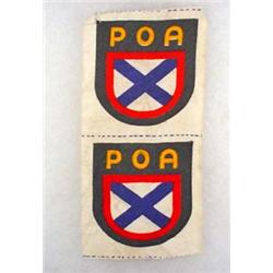 LOT OF 2 WW2 GERMAN POA FOREIGN VOLUNTEER PATCHES
