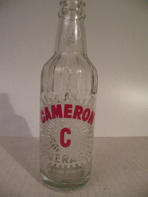 COCA-COLA CAMERON C BEVERAGE GLASS BOTTLE VINTAGE COKE BOTTLE
