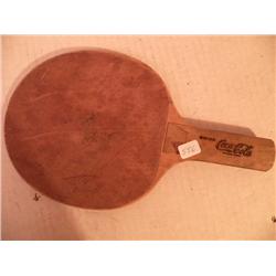 COKE WOODEN PING PONG PADDLE