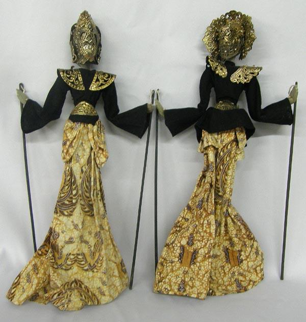 2 Indonesian Stick Shadow Puppets
