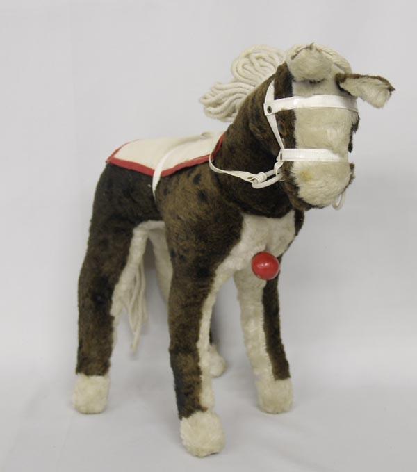 Antique Musical & Moving Plush Stuffed Horse