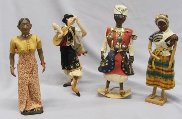 4 Vintage Ethnic Dolls