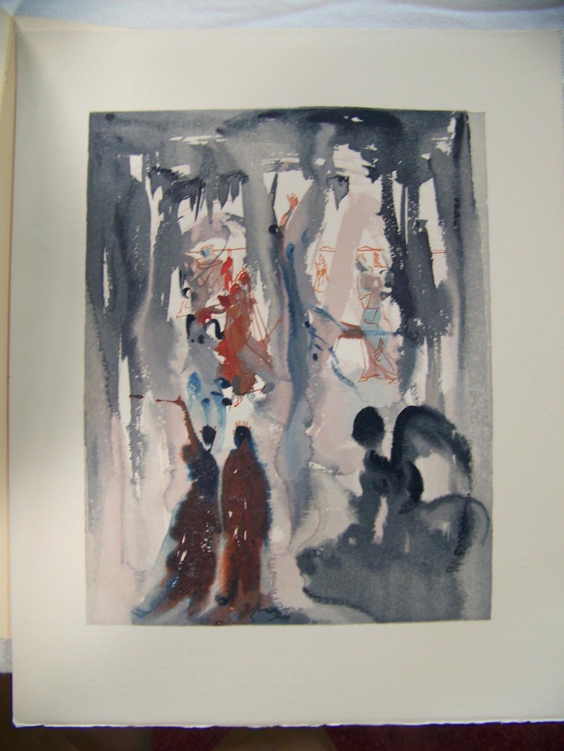 Salvador Dali original woodblock from Italian edition of Divine Comedy