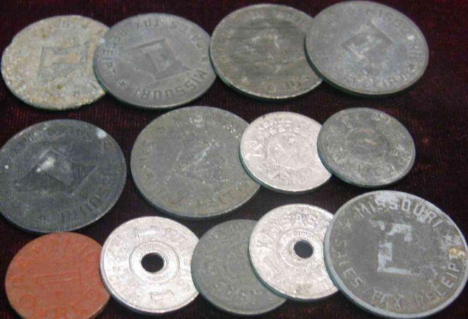 41. (13) Old U.S. Tax Tokens.