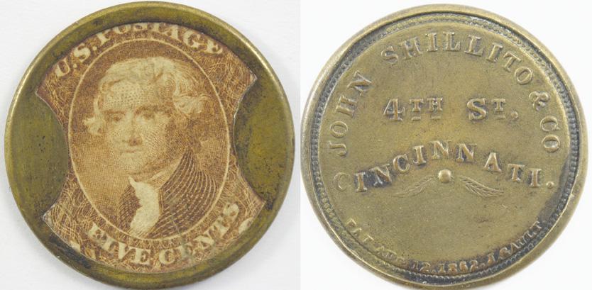 Encased Postage John Shillito & Co. 4th St. Cincinnati 5c