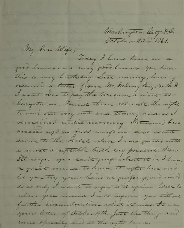 CA - 1861 - Denver Letter on John C. Fremont