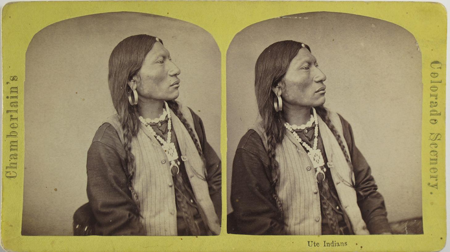 Denver,CO - 1870 - Ute Indian Man Stereoview