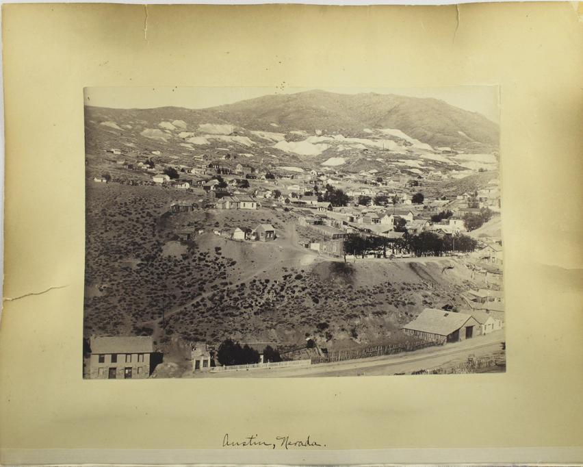 Austin,NV - Lander County - c1885 - Vista of the Early Mining Town ...