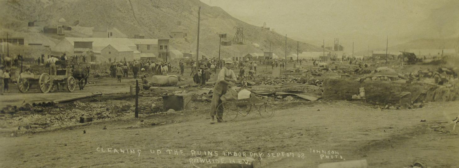 Rawhide,NV - Mineral County - September 7, 1908 - Burnt Town Rebuilds ...