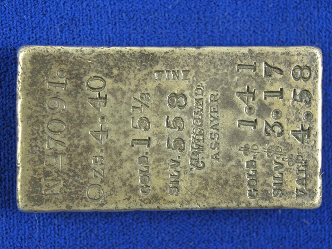 Virginia City,NV - Storey County - c1873 - Wiegand Silver Ingot No. 7091