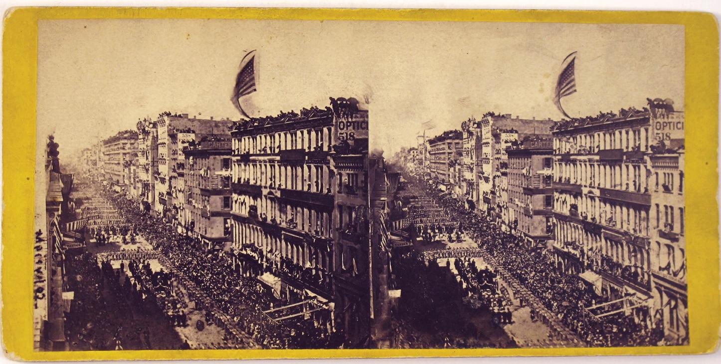 New York City,NY - 1865 - Lincoln's funeral Stereoview