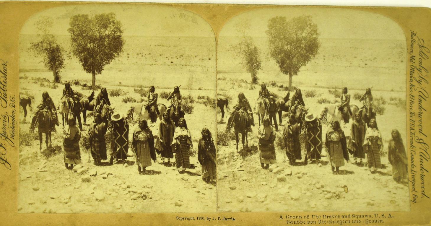 Utah County,UT - 1890 - Ute People Stereoview
