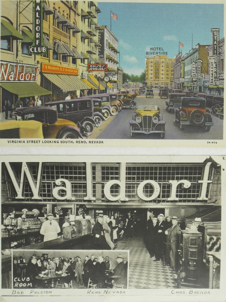 Reno,NV - Washoe County - Waldorf Club Post Cards
